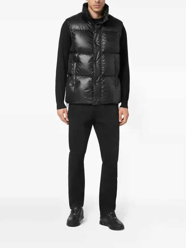 BILLIONAIRE Logo-embroidered Padded Gilet - Black