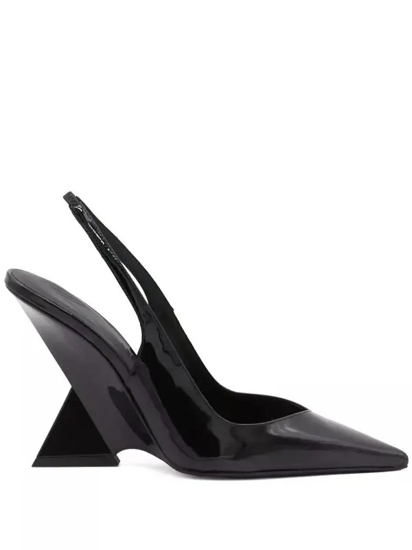 Attico 105mm Cheope Leather Slingback Pumps - Black