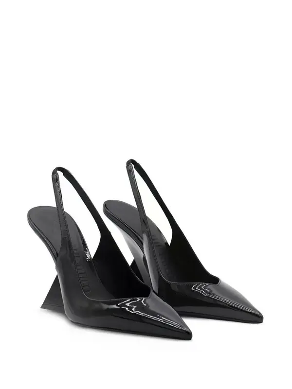 Attico 105mm Cheope Leather Slingback Pumps