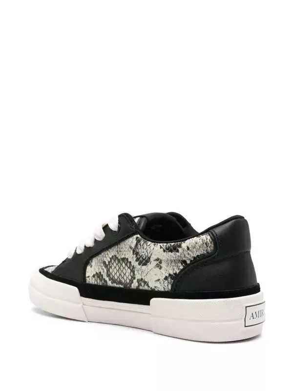 Amiri Sunset Skate Sneakers With Python Print Panels - Black