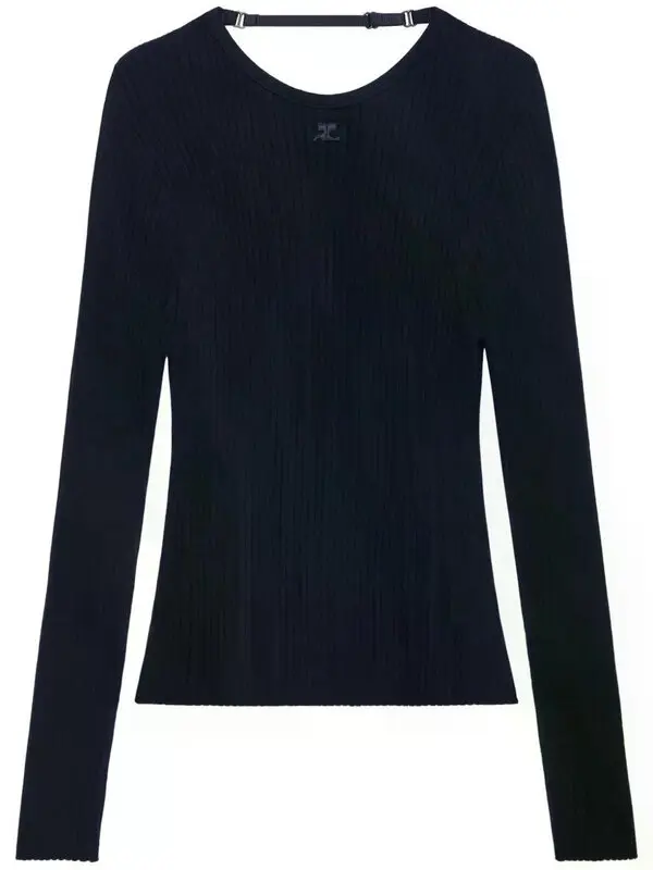 COURREGES Ribbed Jumper With Adjustable Rear Strap