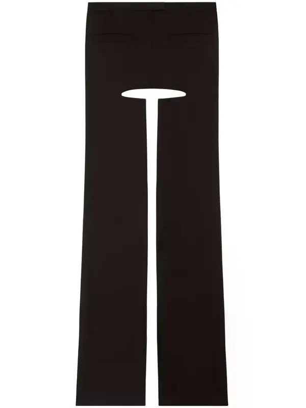 COURREGES Chaps Flared Tailored Trousers - Black