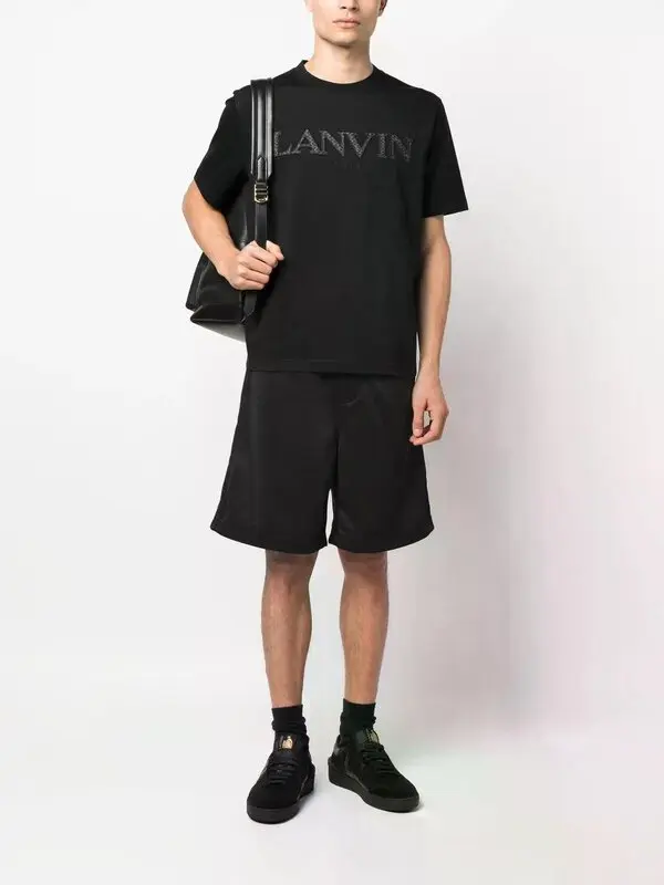 LANVIN Embroidered Logo Track Shorts