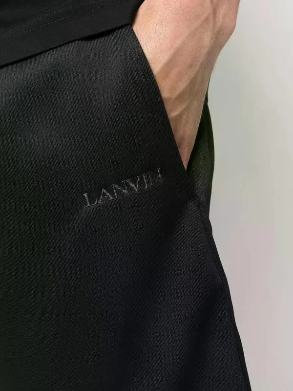 LANVIN Embroidered Logo Track Shorts
