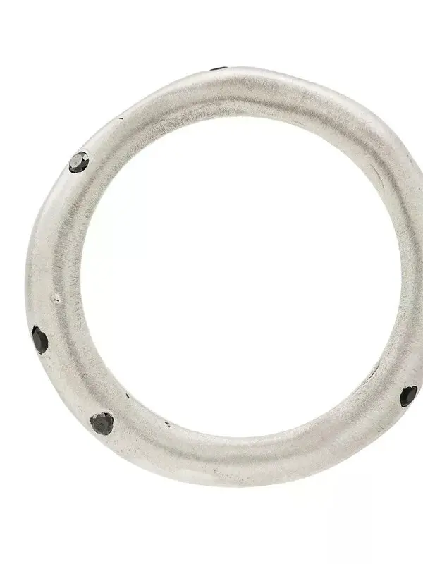 M. Cohen Sterling Black Diamond Band Ring