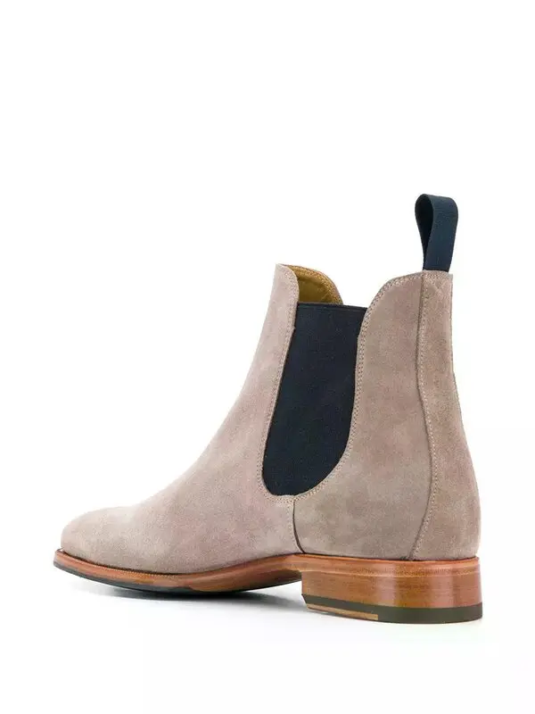 SCAROSSO Giancarlo Suede Chelsea Boots - Grey