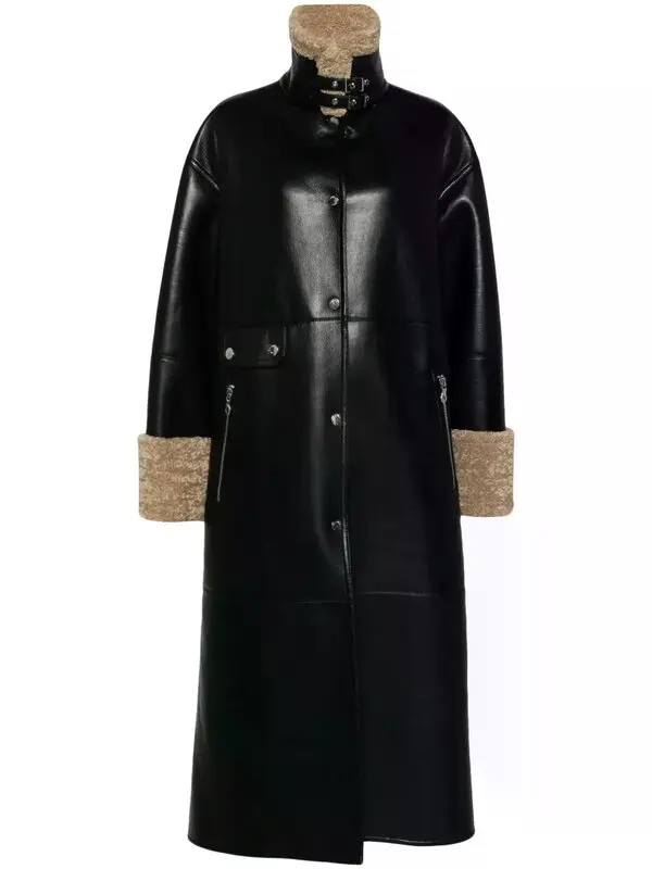 Nanushka Faux-shearling Trim Coat