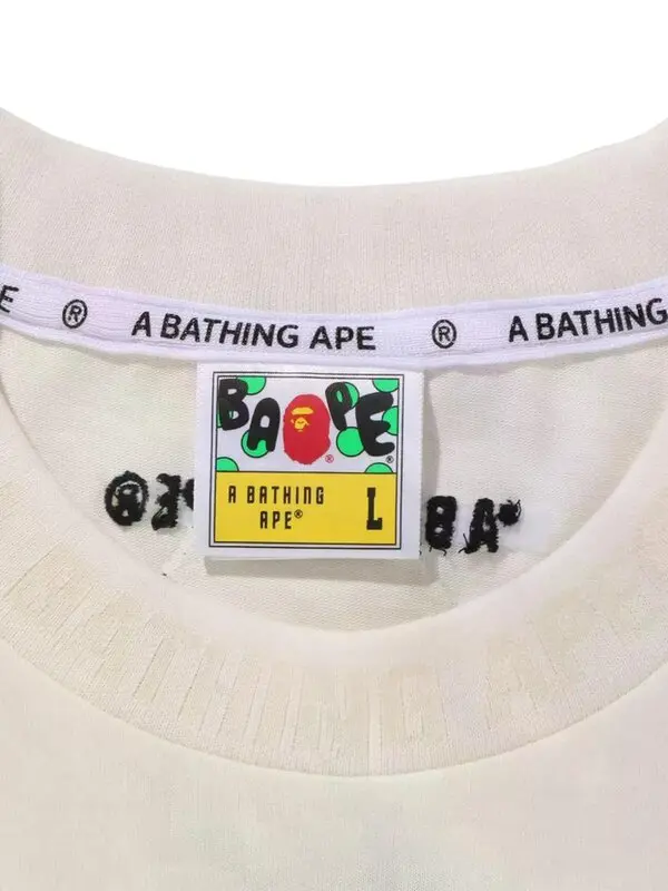 A BATHING APE Logo-print T-shirt - Neutrals