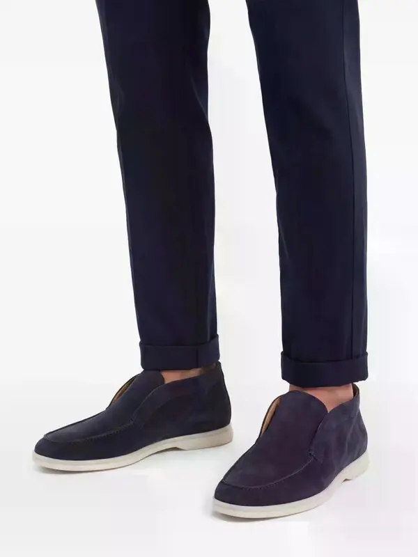 SCAROSSO Leonardo Suede Ankle Boots - Blue