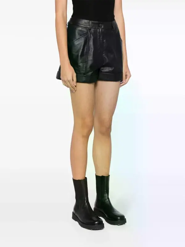 YVES SALOMON Leather Shorts