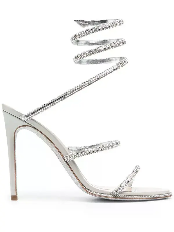 Rene Caovilla Cleo Open-toe Sandals - Grey