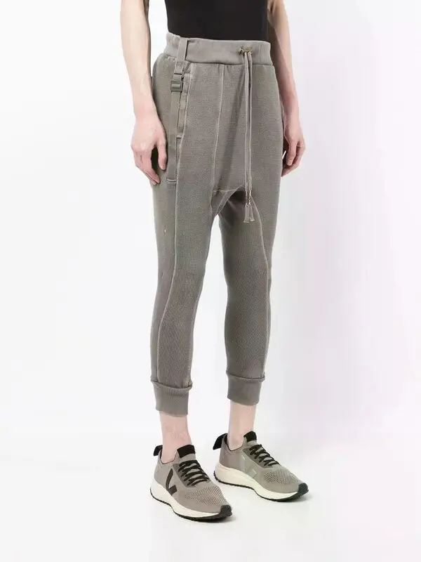 Boris Bidjan Saberi Cropped Drop-crotch Track Pants