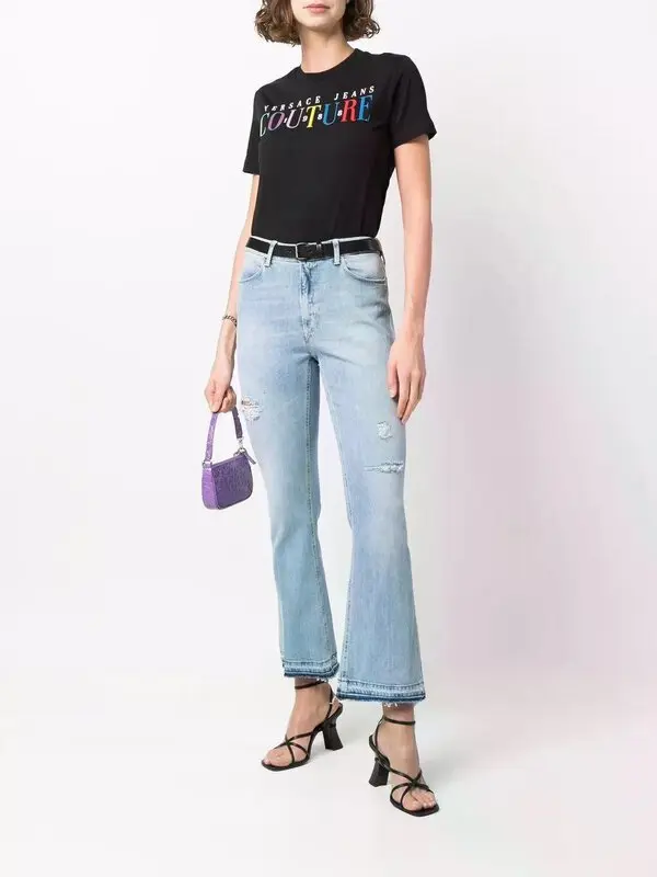 DONDUP Mid-rise Flared Cropped Jeans