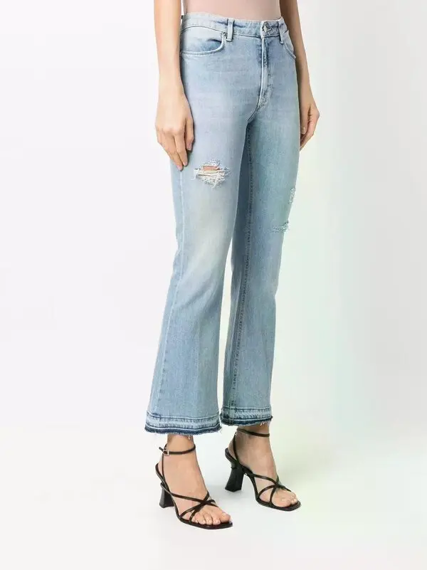 DONDUP Mid-rise Flared Cropped Jeans
