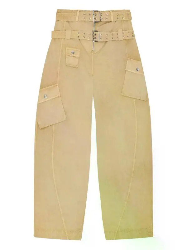 GANNI Belted Cargo Trousers