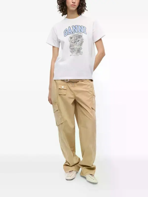GANNI Belted Cargo Trousers