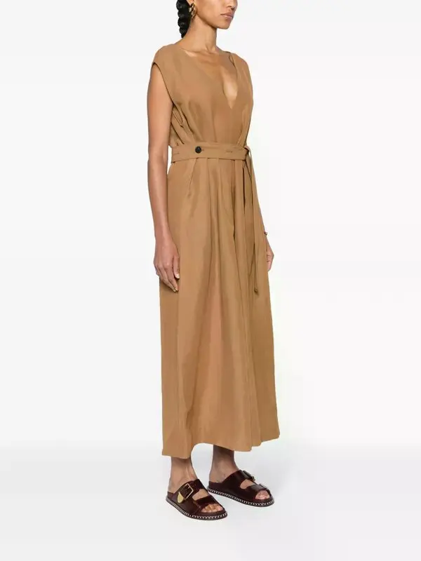 Fabiana Filippi Belted Midi Dress - Neutrals