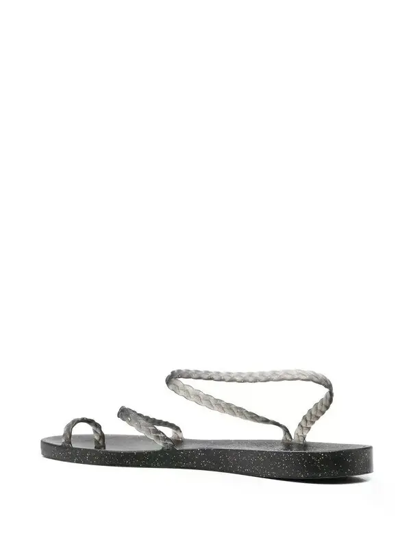 ANCIENT GREEK SANDALS Glitter-detailed Single-toe Flip Flops
