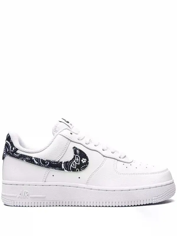 Nike Force 1 '07 Black Paisley Sneakers - White