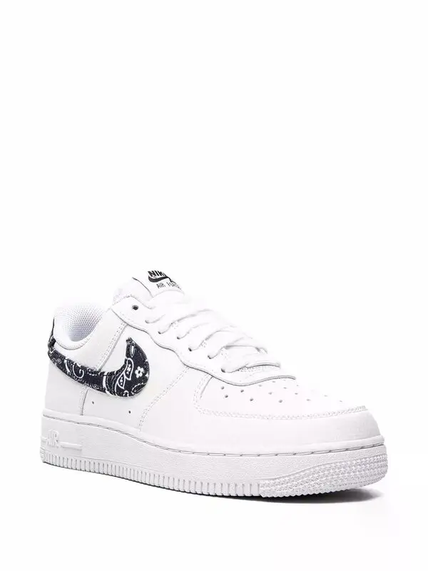 Nike Force 1 '07 Black Paisley Sneakers - White