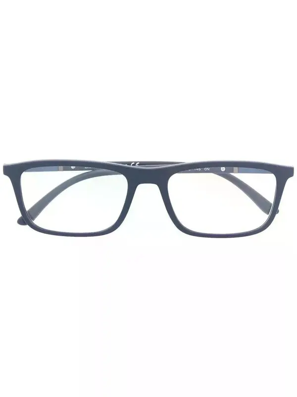 Emporio Armani Rectangle Frame Glasses - Blue