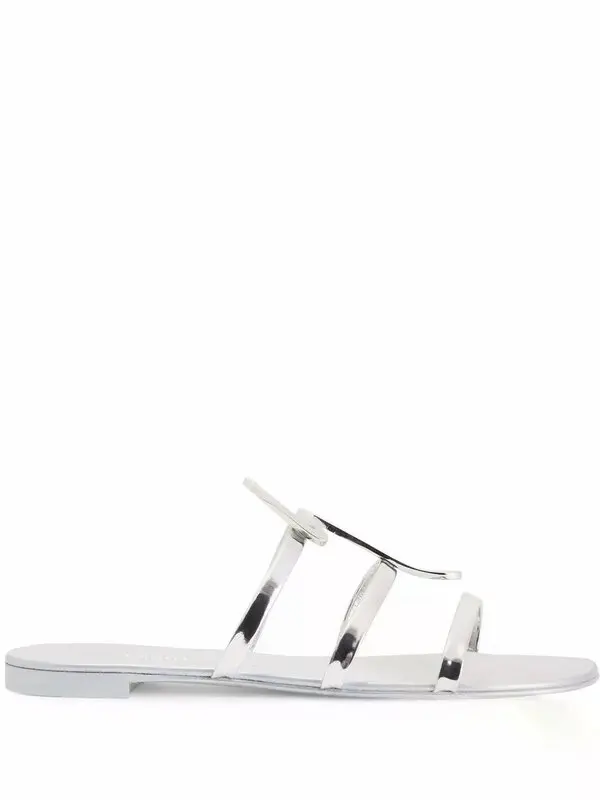 GIUSEPPE ZANOTTI Syrma G-strap Sandals - Silver