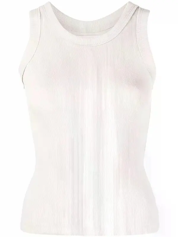 STYLAND Ribbed Slim-cut Vest - Grey