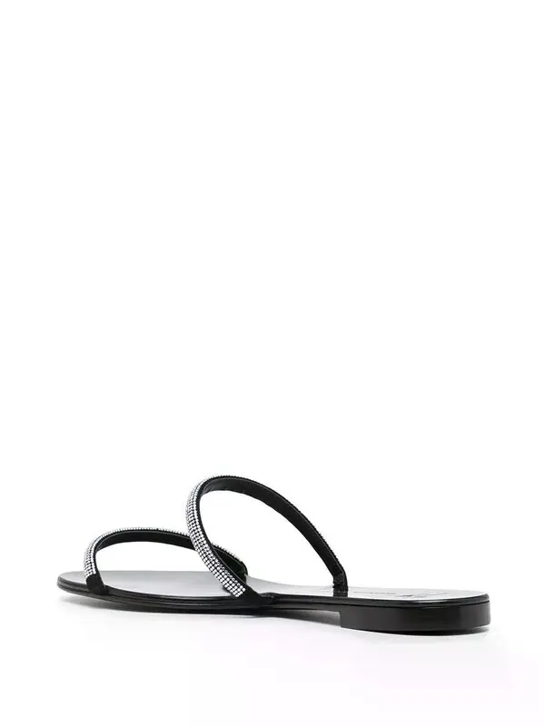 GIUSEPPE ZANOTTI Croisette Crystal-embellished Sandals - Black