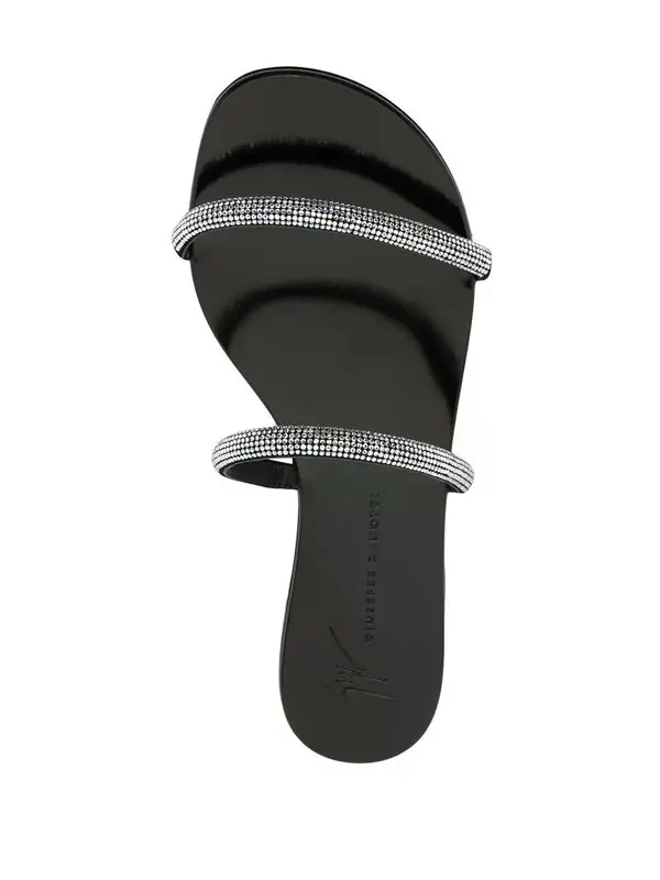 GIUSEPPE ZANOTTI Croisette Crystal-embellished Sandals - Black