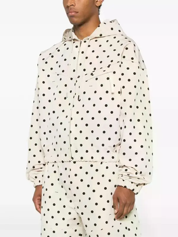 Jacquemus Polka Dot Drawstring Hooded Jacket