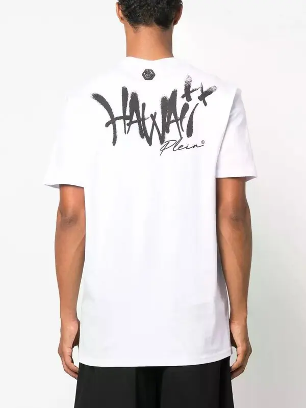 Philipp Plein Graphic-print Crystal-embellished T-shirt