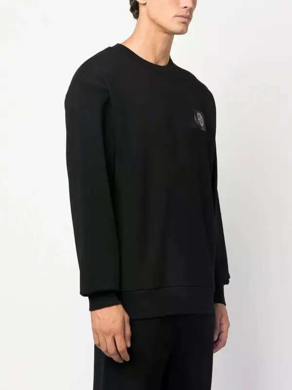 PLEIN SPORT Logo Patch Cotton Sweatshirt