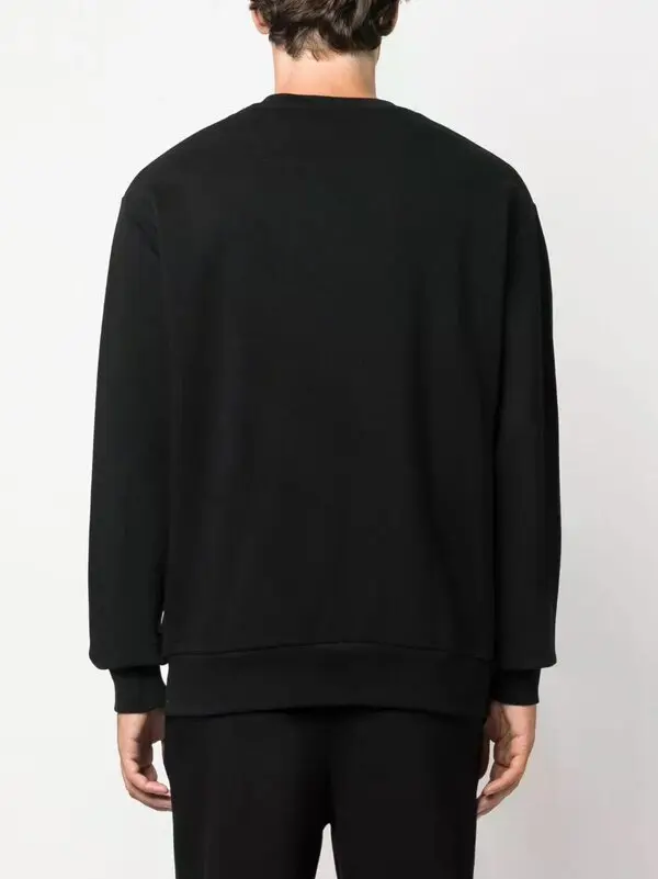 PLEIN SPORT Logo Patch Cotton Sweatshirt