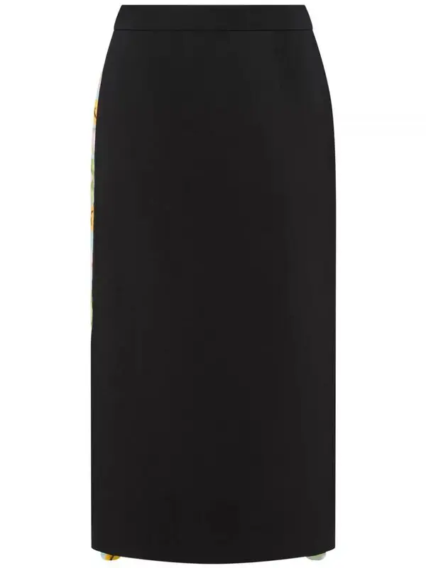 Moschino Panelled Midi Skirt - Black