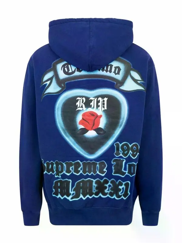 Supreme Love Logo-print Hoodie - Blue
