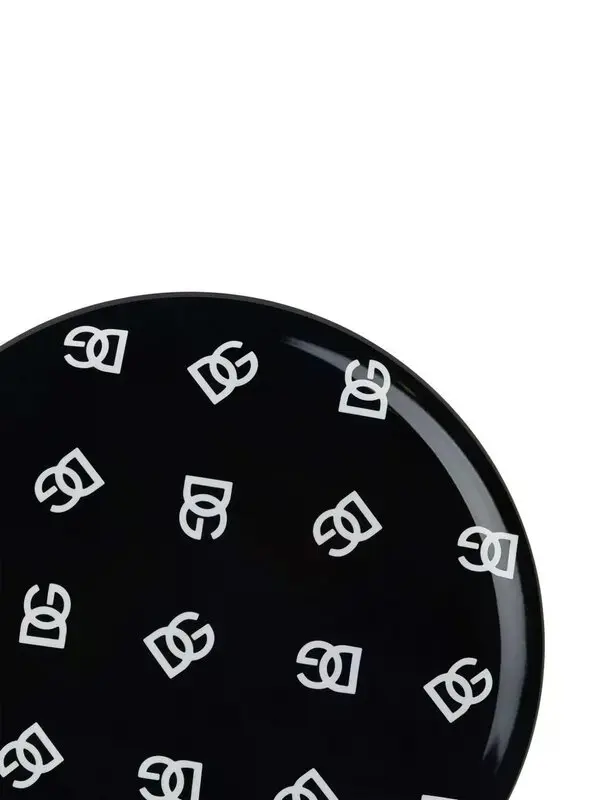 Dolce & Gabbana Logo-print Pizza Plate - Black
