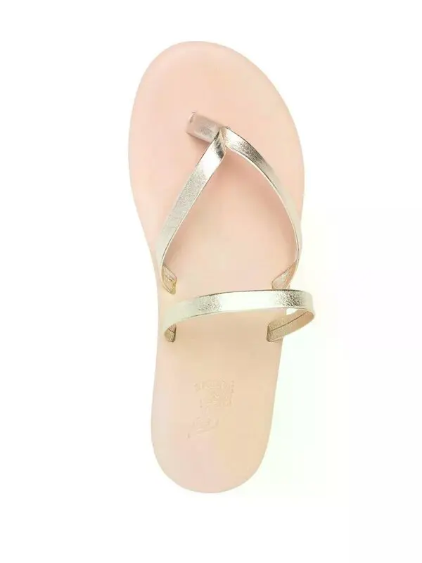 ANCIENT GREEK SANDALS Vachetta Leather Flip Flops - Metallic