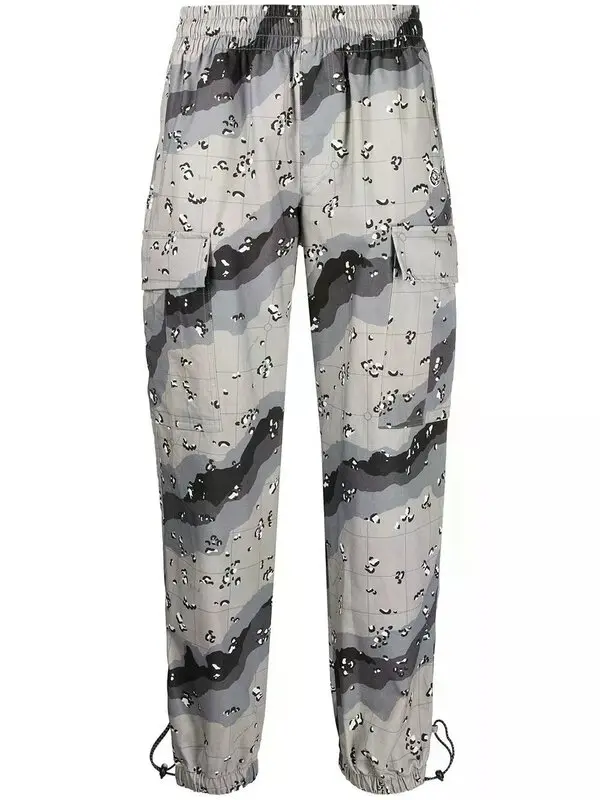 BILLIONAIRE BOYS CLUB Camouflage Print Cargo Trousers - Grey