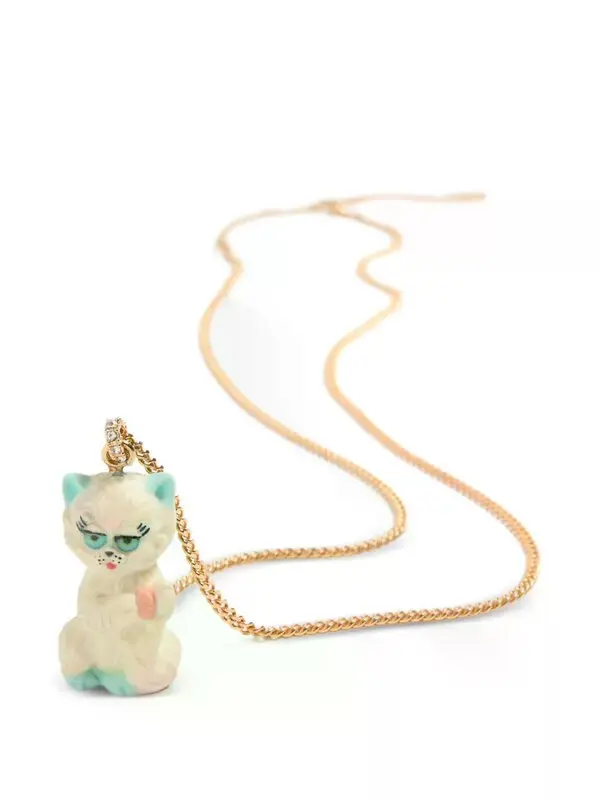 Valentino Garavani Le Chat De La Maison Necklace In Nylon And Metal - Gold
