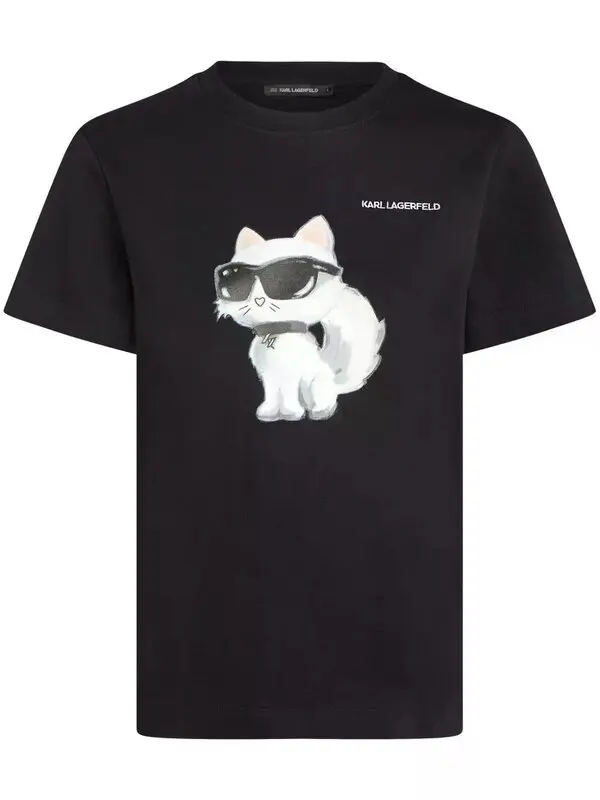 Karl Lagerfeld Ikon Choupette T-shirt - Black
