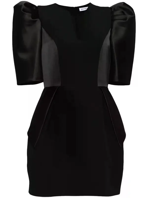 Dice Kayek V-neck Puff Sleeve Dress