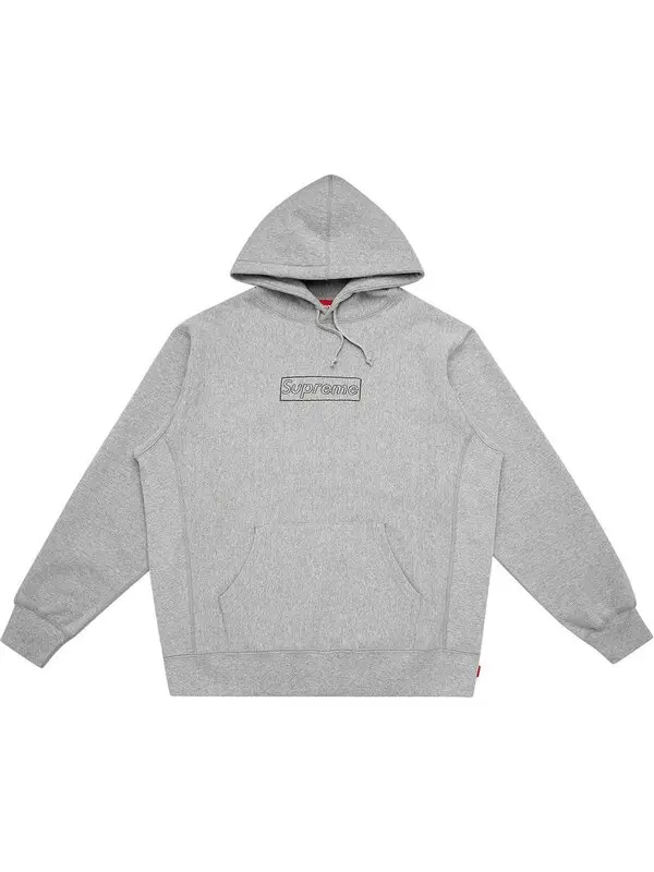 Supreme Kaws Chalk Logo Hoodie - Grey