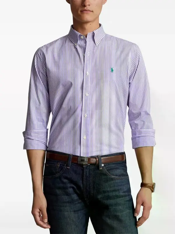Polo Ralph Lauren Polo Pony-embroidered Striped Shirt - White