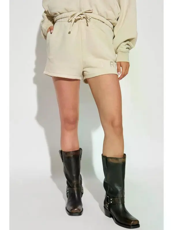 IRO PARIS Embroidered Logo Cotton Shorts