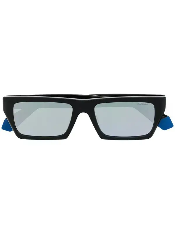 MSGM Square Frame Logo Print Sunglasses - Black