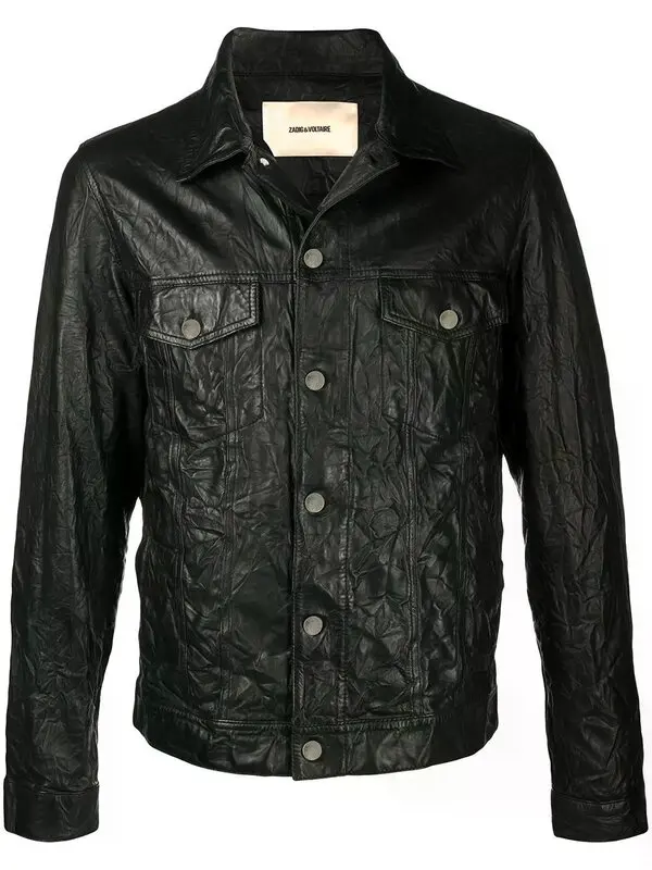 Zadig&Voltaire Crinkled Leather Jacket