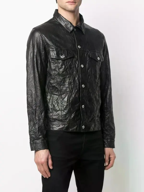 Zadig&Voltaire Crinkled Leather Jacket