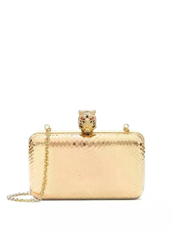 Roberto Cavalli Roar Clutch Bag - Gold