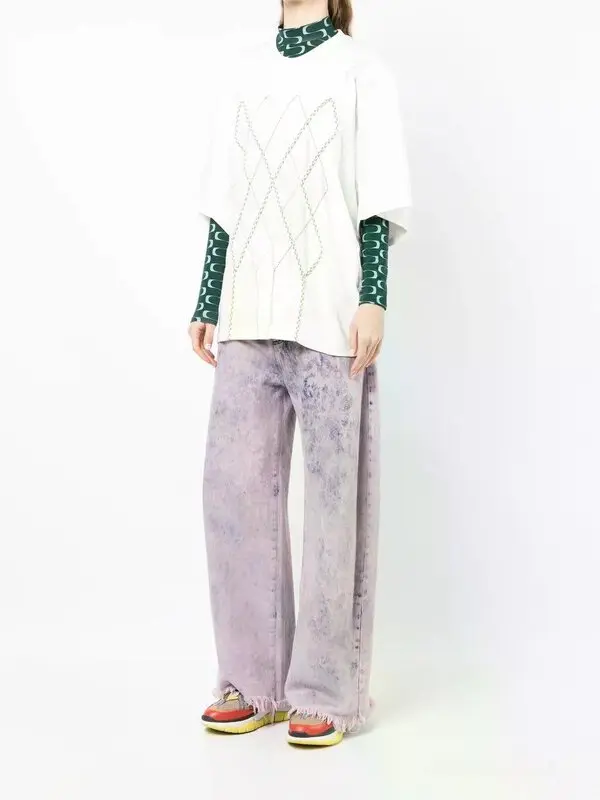 Andersson Bell Cotton Argyle Embroidered T-shirt