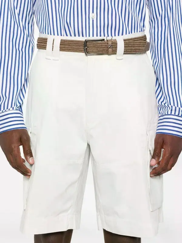 Polo Ralph Lauren Off- Cotton Cargo Shorts - White